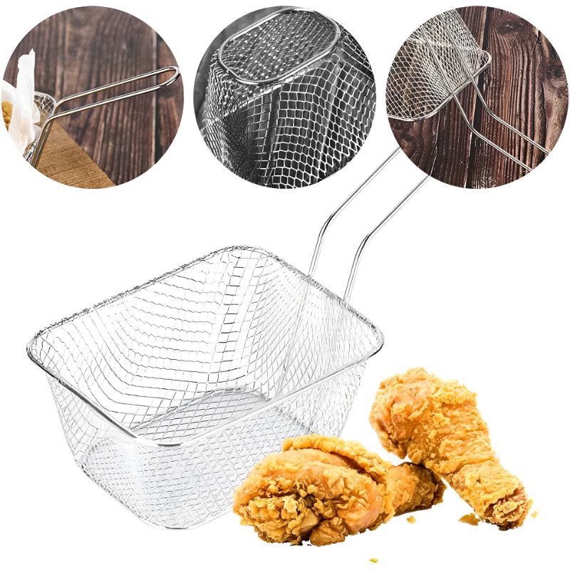Jual Fries Rack Keranjang Kentang Goreng Stainless Silver Saringan ...