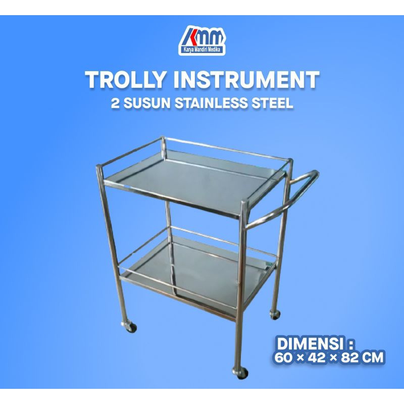 Jual Meja Instrumen 2 Susun - Trolly Instrumen ( Stainless ) | Shopee ...