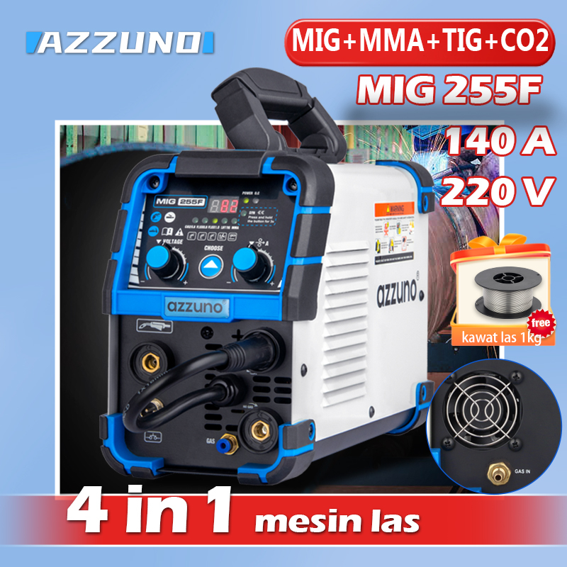 Jual AZZUNO Mesin las mma/mig/tig/co2 mesin las listrik 4 in 1 inverter ...