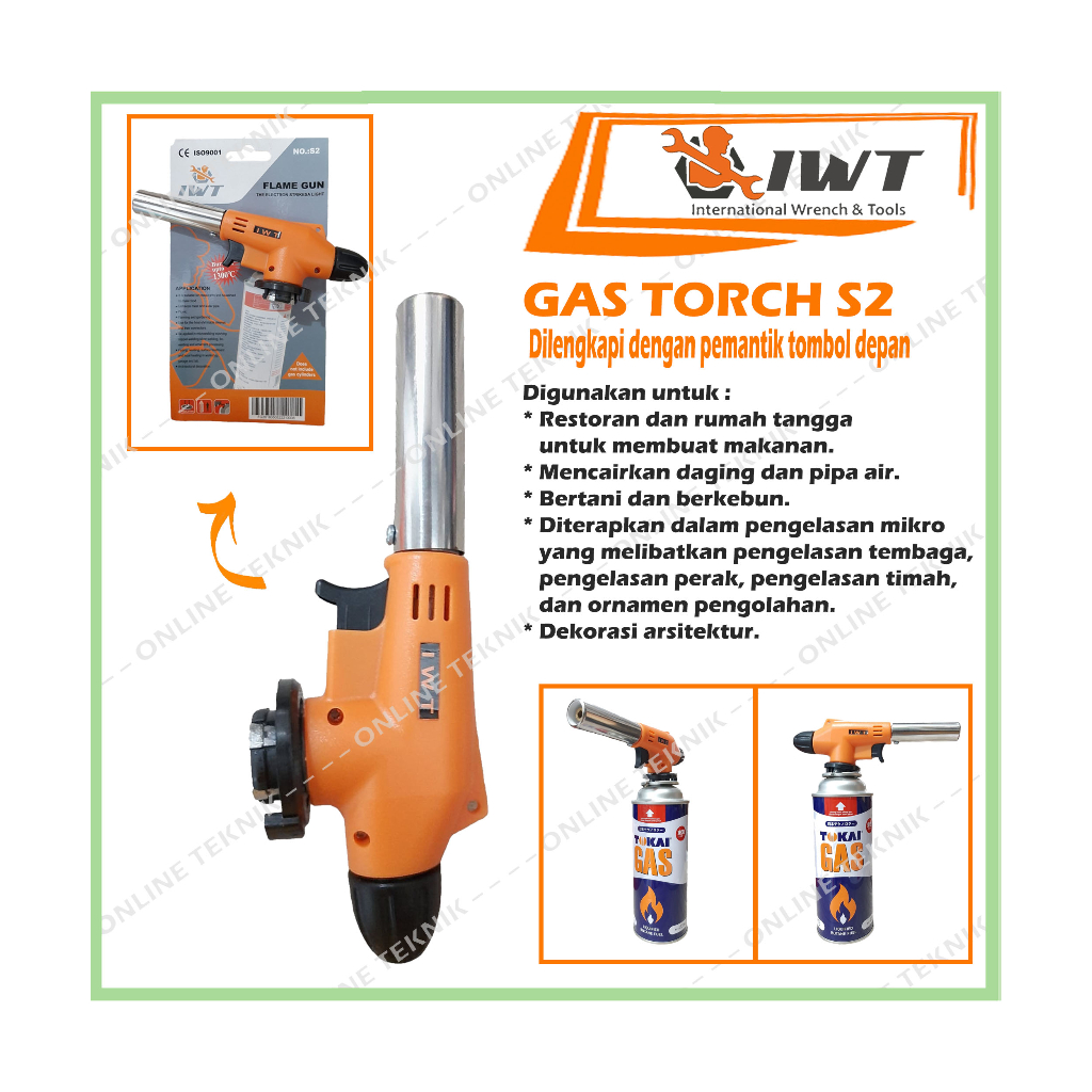 Jual IWT Gas Torch Alat Pemantik Api S2 Flame Gun / Alat Pengelasan ...