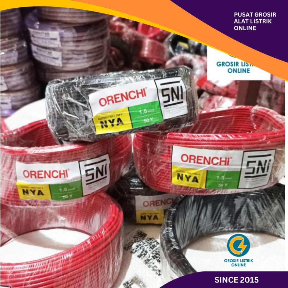 Jual KABEL NYA 1 X 1.5 SNI MM KAWAT TUNGGAL ENGKEL 1X1,5 1,5 LOTUS ORENCHI NAGURU ASLI TEMBAGA ...