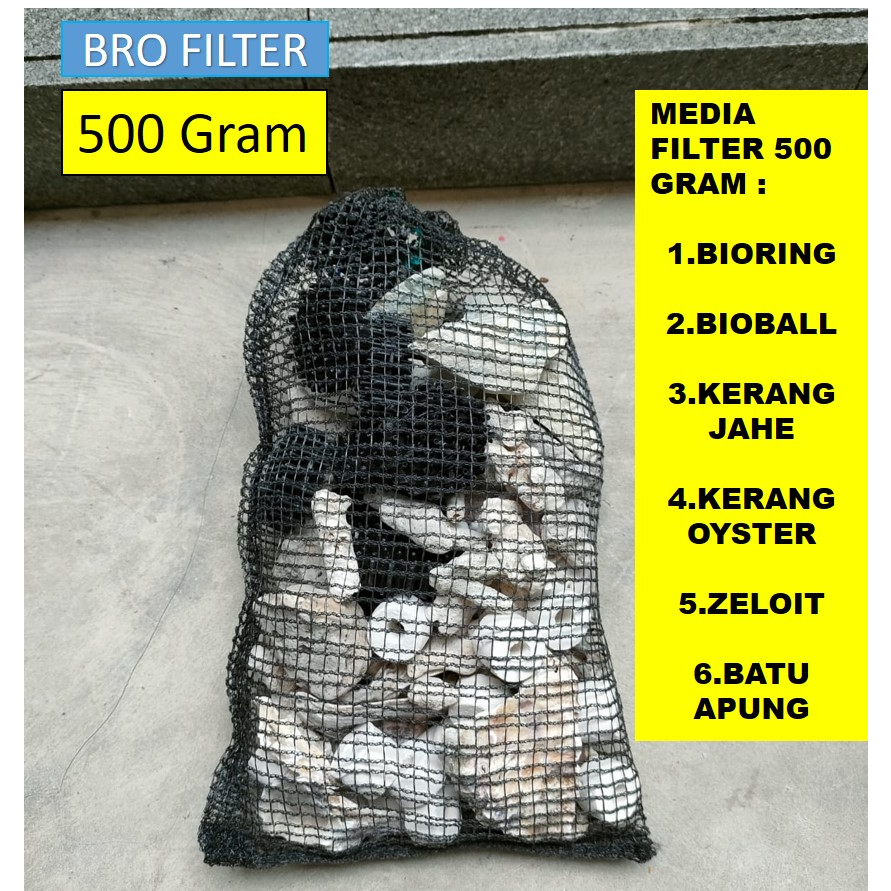 Jual MEDIA FILTER KOLAM DAN AQUARIUM 500gr MEDIA BATU, MEDIA KERANG ...
