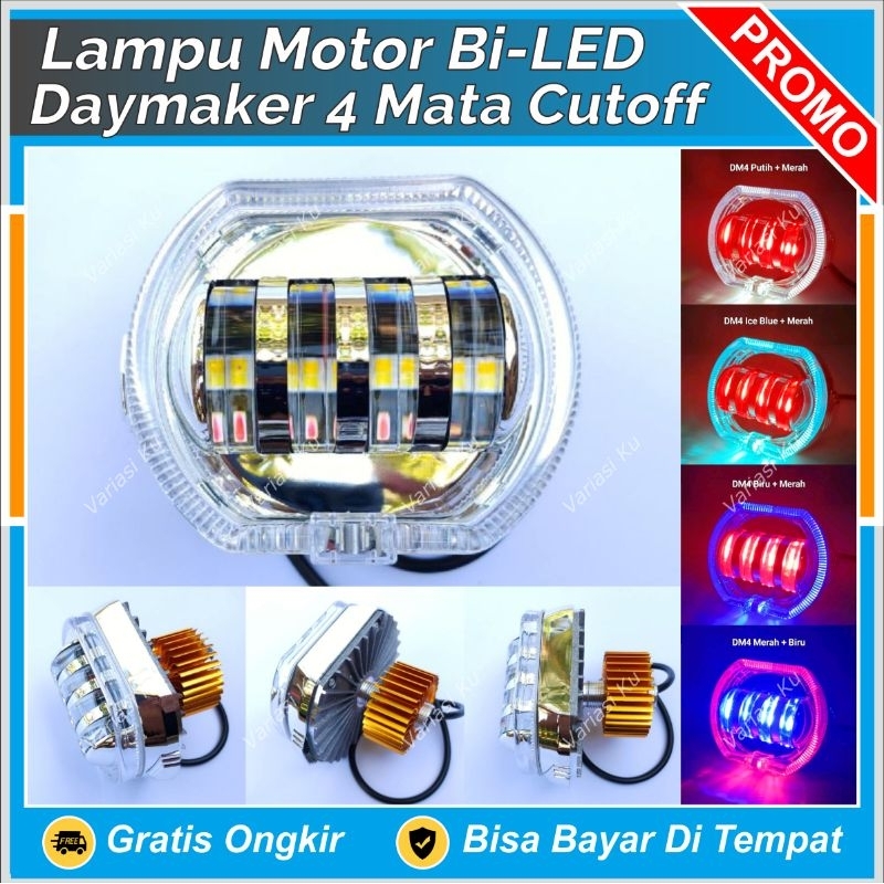 Jual LAMPU BILED DAYMAKER PROJIE 4 LENSA 8D PLUS SHROUD 4,5 INCH LASER ...