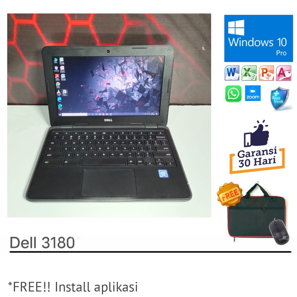 Jual Laptop Dell 3180 Intel Celeron N3060 RAM 4GB SSD 128GB - Windows ...