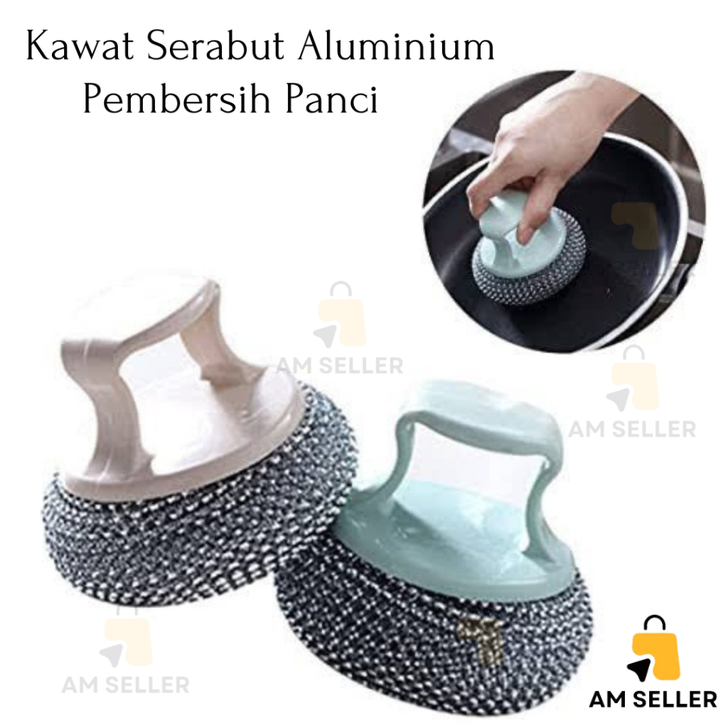 Jual Kawat Serabut Alumunium Spon Bulat Cuci Panci Stainless Sikat ...