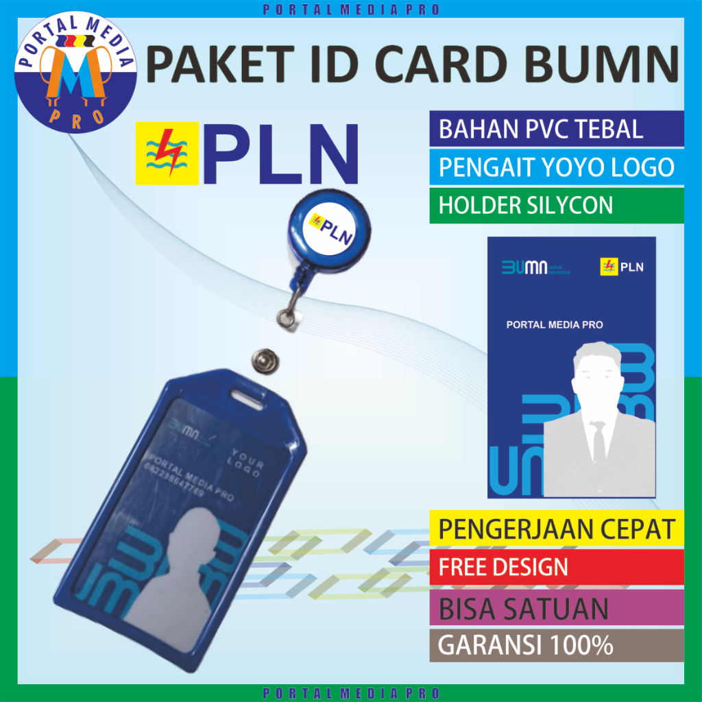 Jual ID Card BUMN PLN Paket Holder yoyo logo | Shopee Indonesia