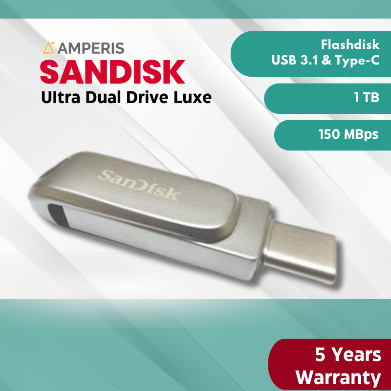 Jual SANDISK Flashdisk Ultra Dual Drive Luxe 1TB USB 3.1 Type C ...