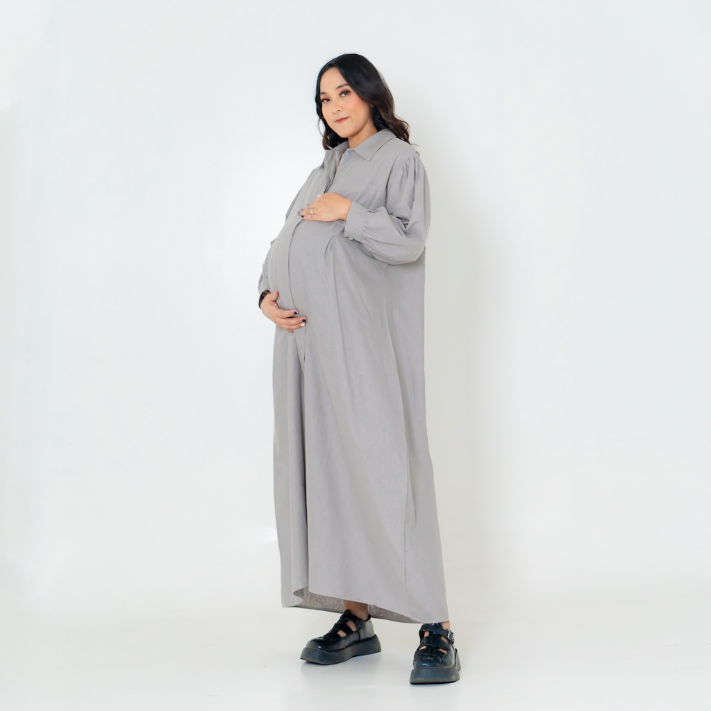 Jual Bajuboo Lowy - Maxi & Midi Dress Busui & Bumil Friendly Linen Rami ...