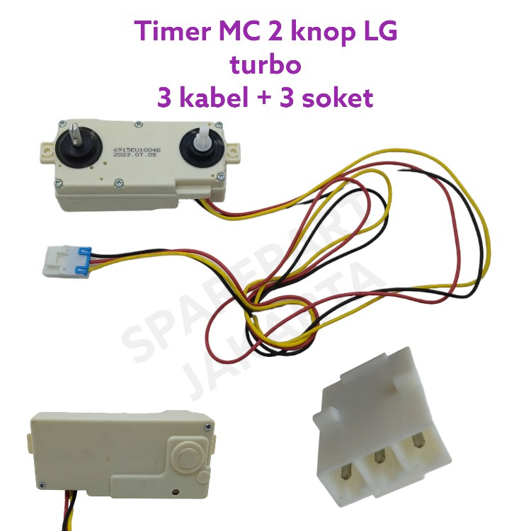 Jual Timer Mesin cuci 2 knop LG turbo, 3 kabel, 3 soket WTA-1005D RR ...