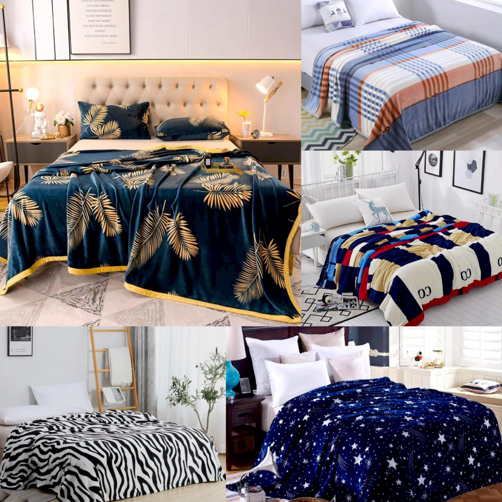 Jual Selimut Bulu Motif Aesthetic Ukuran 135x190 Bahan Lembut New ...