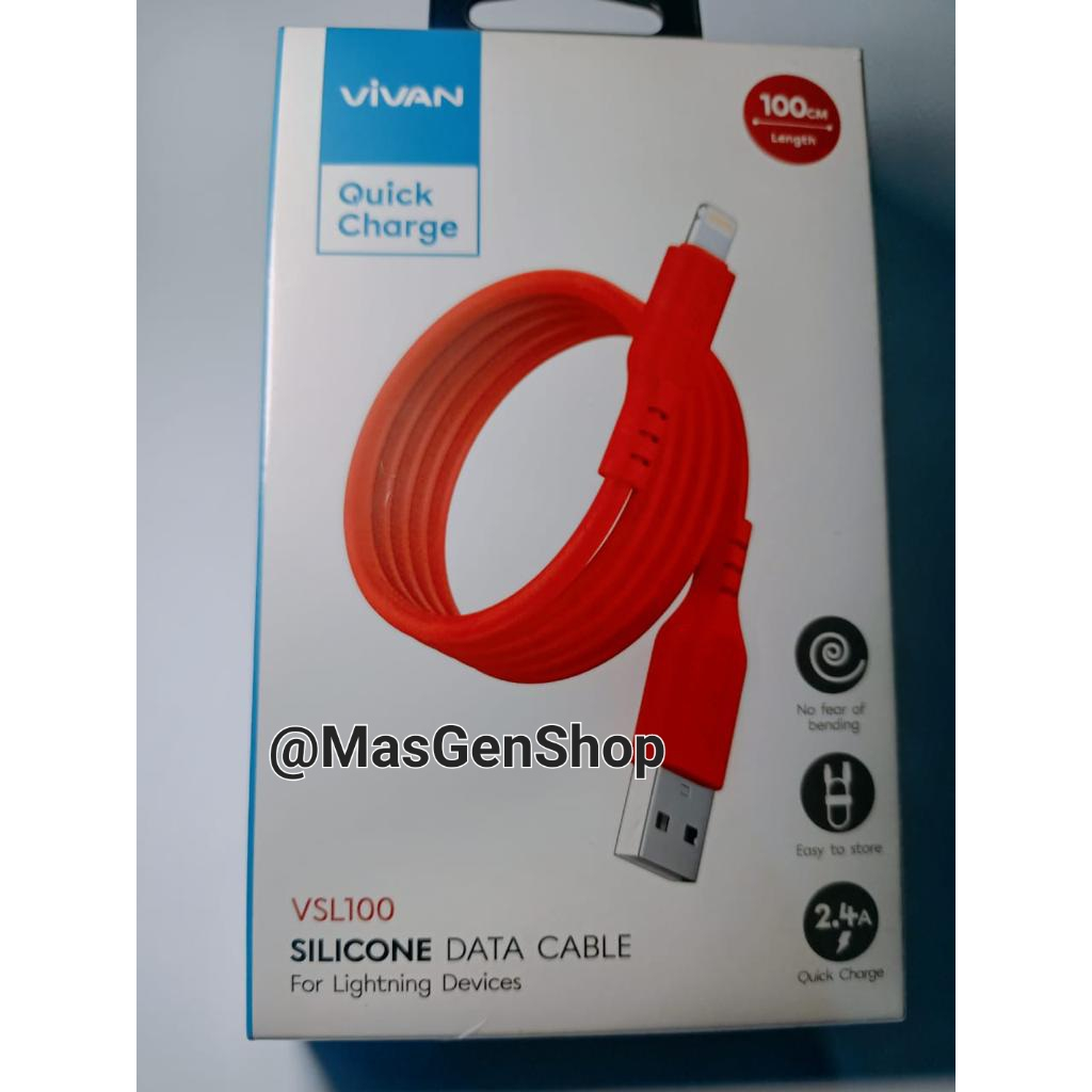 Jual VIVAN Kabel Data iPhone 2.4A Silicone Quick Charge VSL100 VSM100 ...