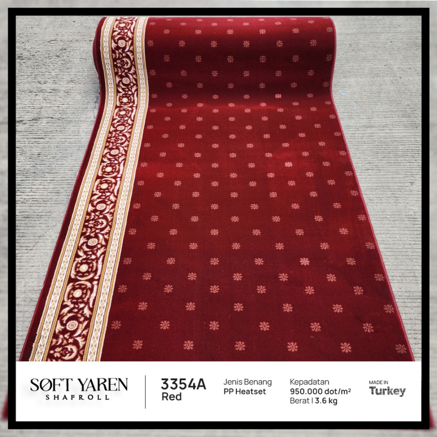 Jual Karpet Masjid Turki Merah / Red Soft Yaren 3354A | Shopee Indonesia