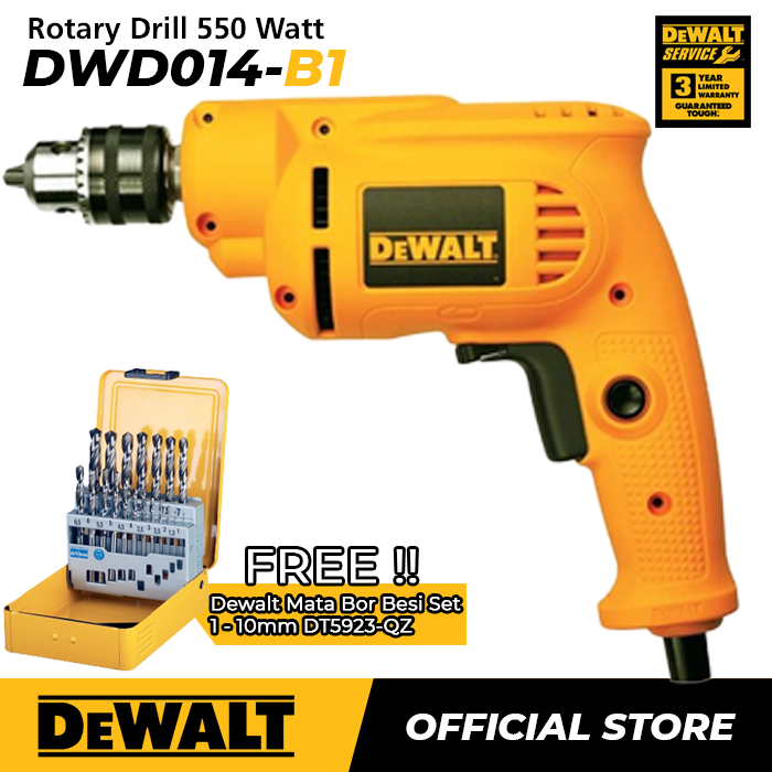 Jual Dewalt Rotary Drill / Bor Tangan Listrik Non Impact 550W 10mm ...