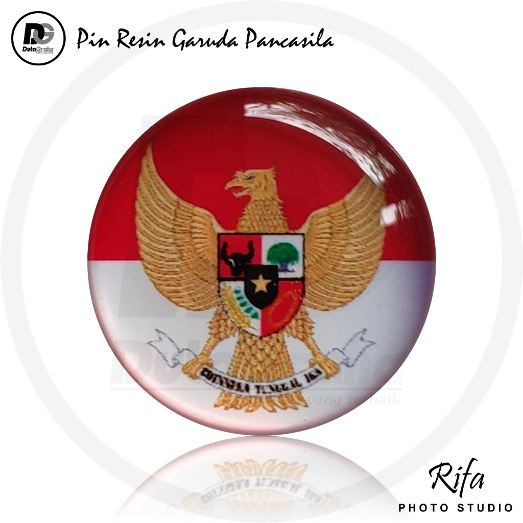 Jual Pin Resin Garuda Pancasila Merah Putih 25mm Pin Bros Aksesoris Souvenir Garuda Pancasila
