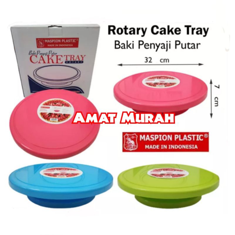 Jual meja putar rotary cake tray dekorasi tart merek maspion | Shopee ...
