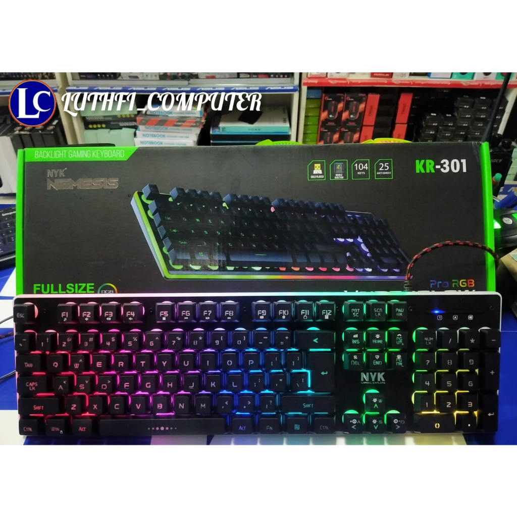 Jual NYK KR-301 RGB UNDERGLOW keyboard Gaming Kr301 | Shopee Indonesia