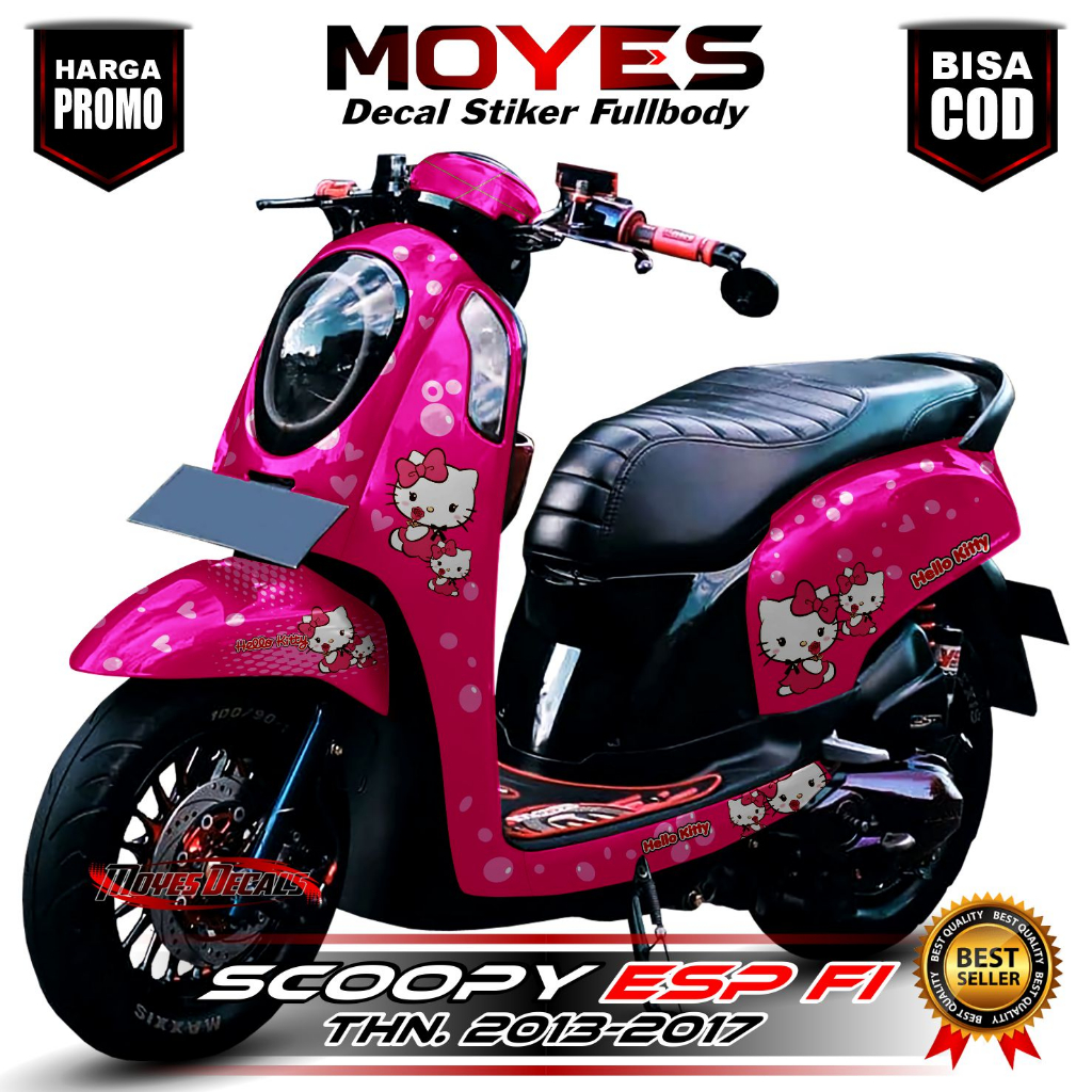 Jual TERBARU Decal scoopy Decal Scoopy full body Full Blok hello kitty ...