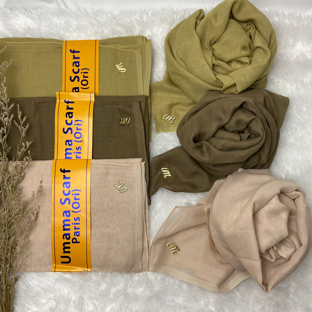 Jual PARIS JADUL ORI ASLI ORIGINAL UMAMA SCARF(LOGO PLAT GOLD) / Umama ...