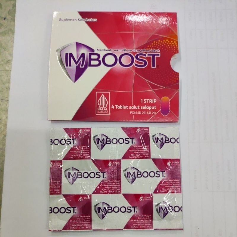 Jual suplemen Imboost Tablet untuk Daya Tahan Tubuh - 1 Strip @4 Tablet ...