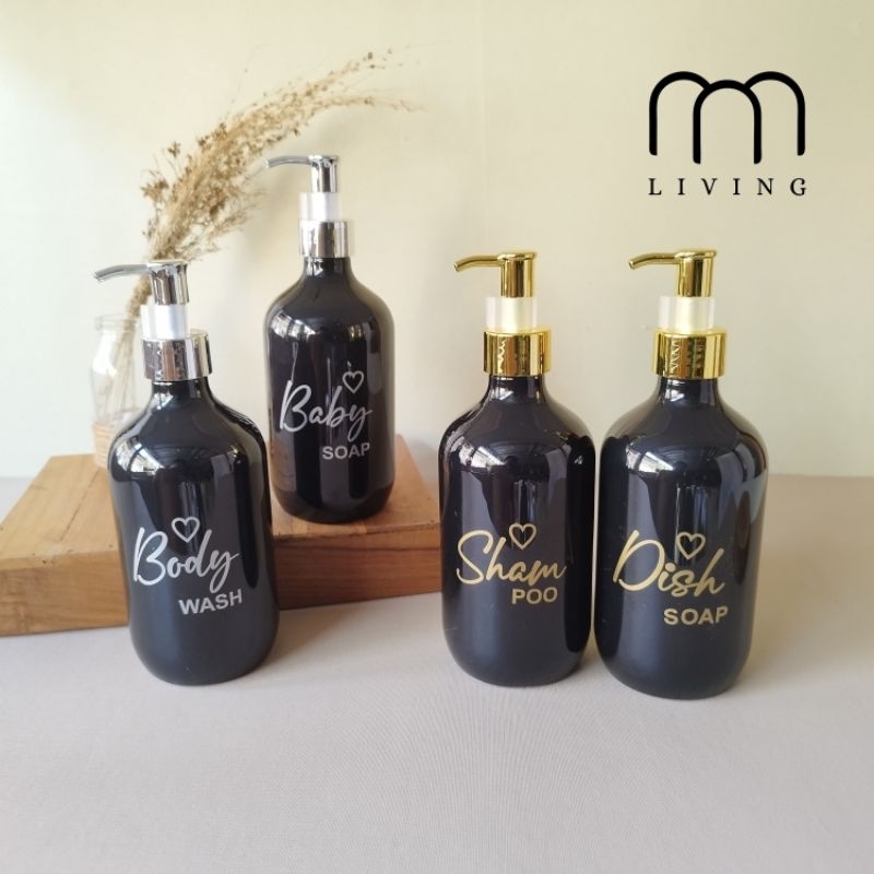 Jual Botol Sabun Cair Aesthetic HITAM MADA GS 500ml | Shopee Indonesia