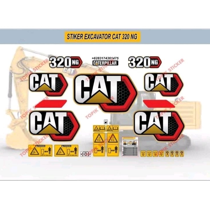 Jual Stiker Excavator CATERPILLAR CAT 320 NG Terbaru, Sriker Alat Berat ...