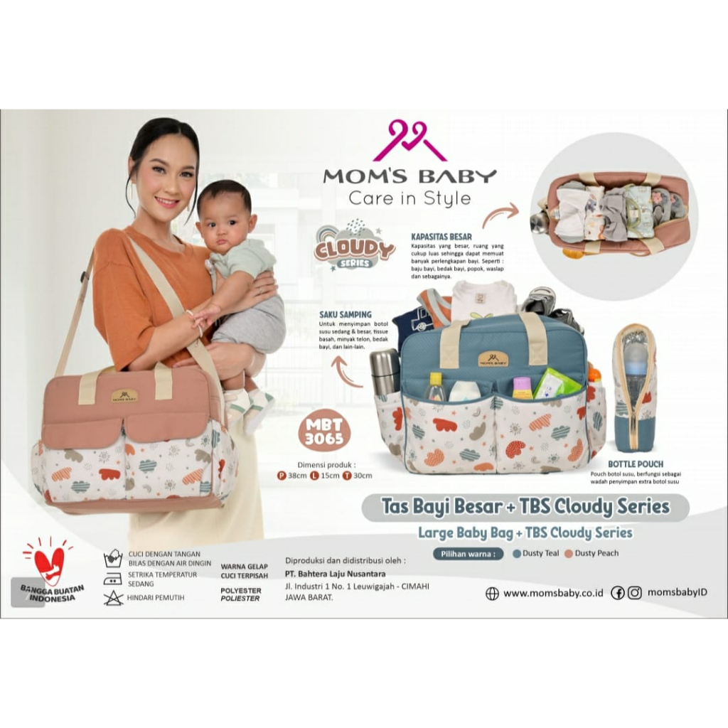 Jual Moms Baby Tas Bayi Besar TBS Cloudy Series MBT3065 | Shopee Indonesia
