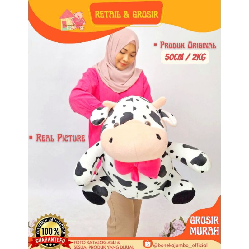 Jual BONEKA SAPI SIZE JUMBO KUALITAS SNI | Boneka Sapi Besar Bahan ...