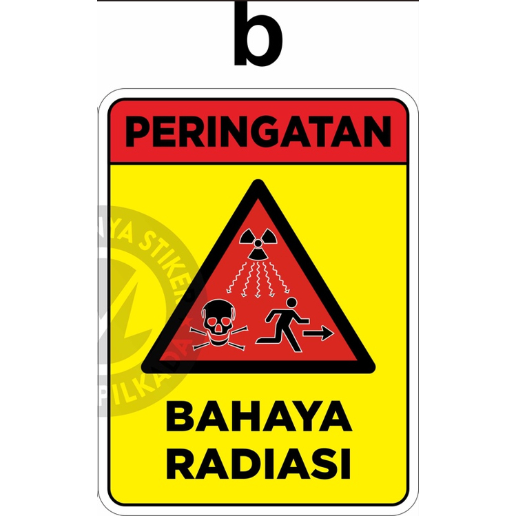 Jual STIKER VINYL RADIATION HAZARD / BAHAYA RADIASI ( DIJUAL SATUAN ...