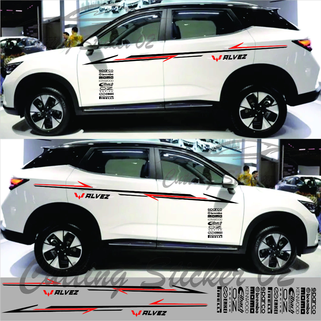 Jual CUTTTING STICKER STIKER MOBIL WULING ALVEZ STICKER LIST MOBIL ...