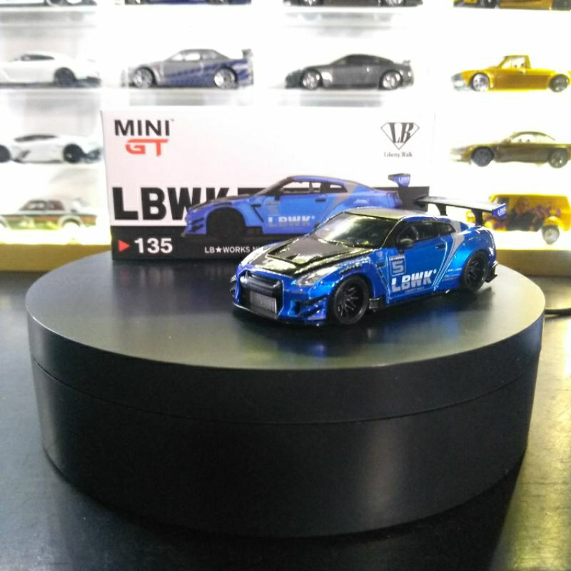 Jual Mini GT 135 Nissan GT-R R35 LB Works Livery 2.0 Blue Biru Loose ...