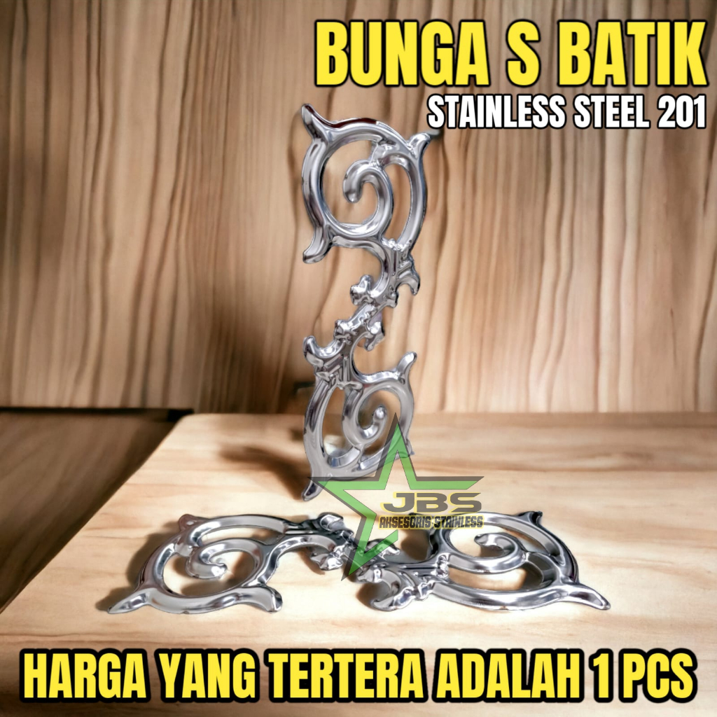 Jual BUNGA S BATIK STAINLESS STEEL | Shopee Indonesia