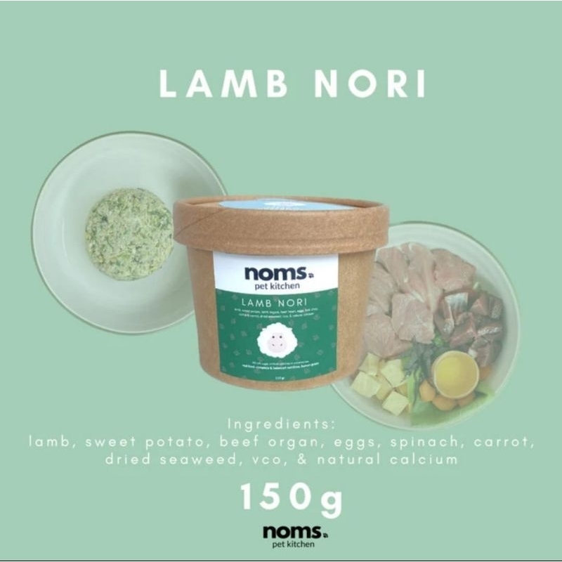 Jual NOMS LAMB NORI 150 gr ( Cooked Dog Food, Cat Food ) | Shopee Indonesia