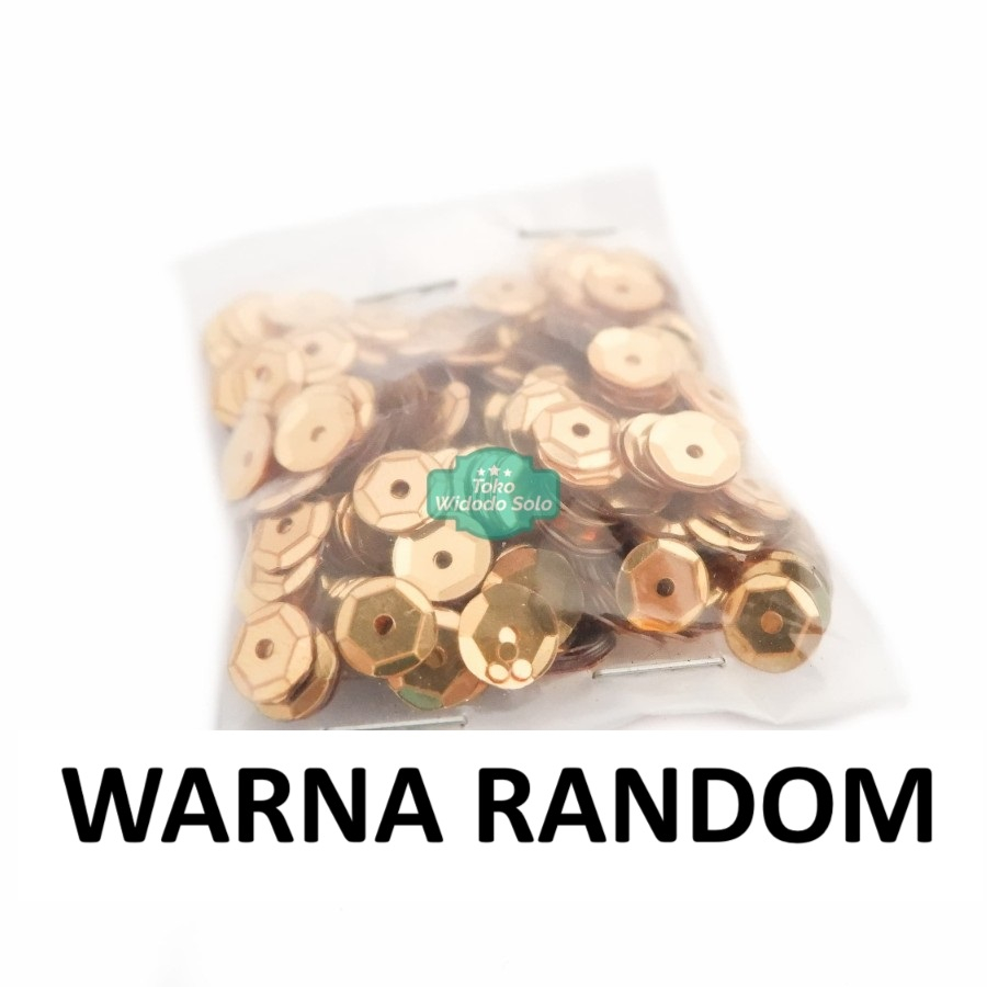 Jual Payet Bulat Manik Piring Warna Pipih 5mm - 1 Pack | Shopee Indonesia