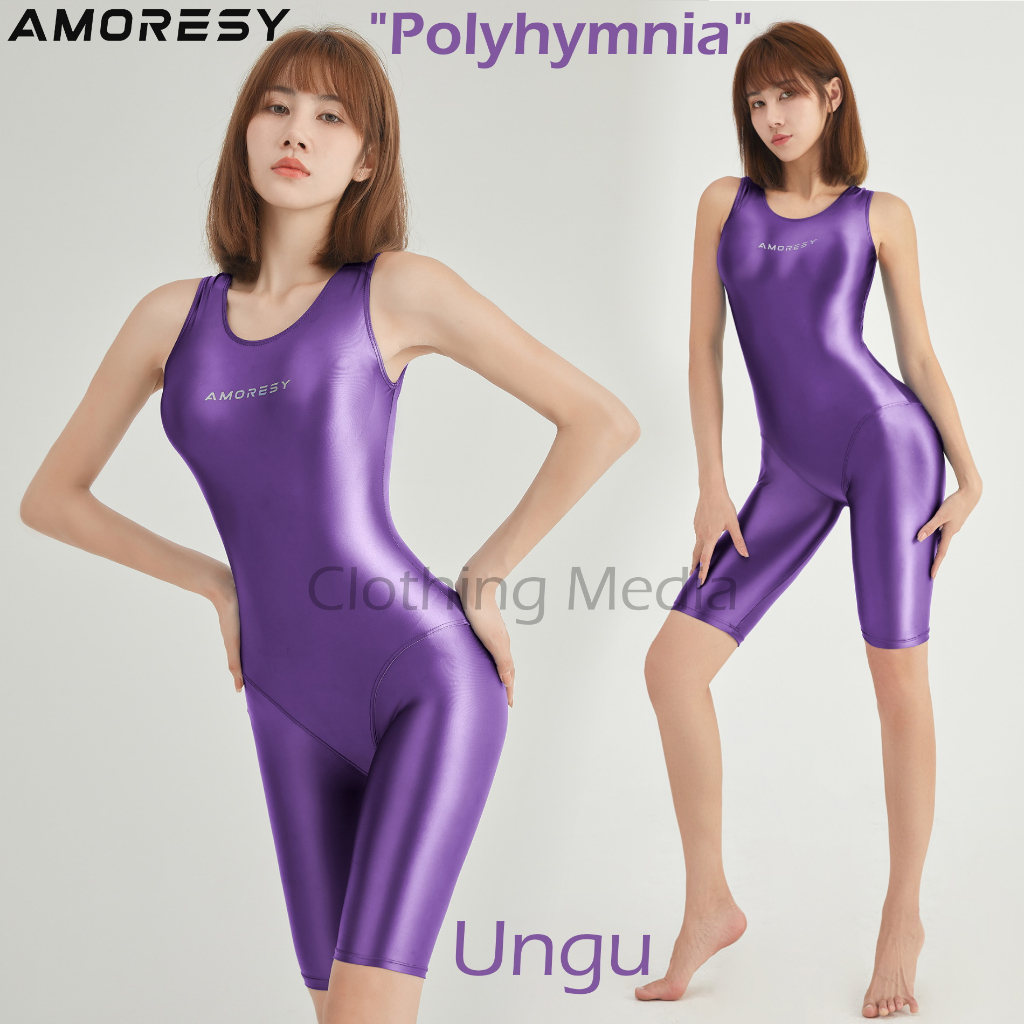 Jual AMORESY Jumpsuit Glossy Premium Sepaha Silky Elastis Bodysuit ...