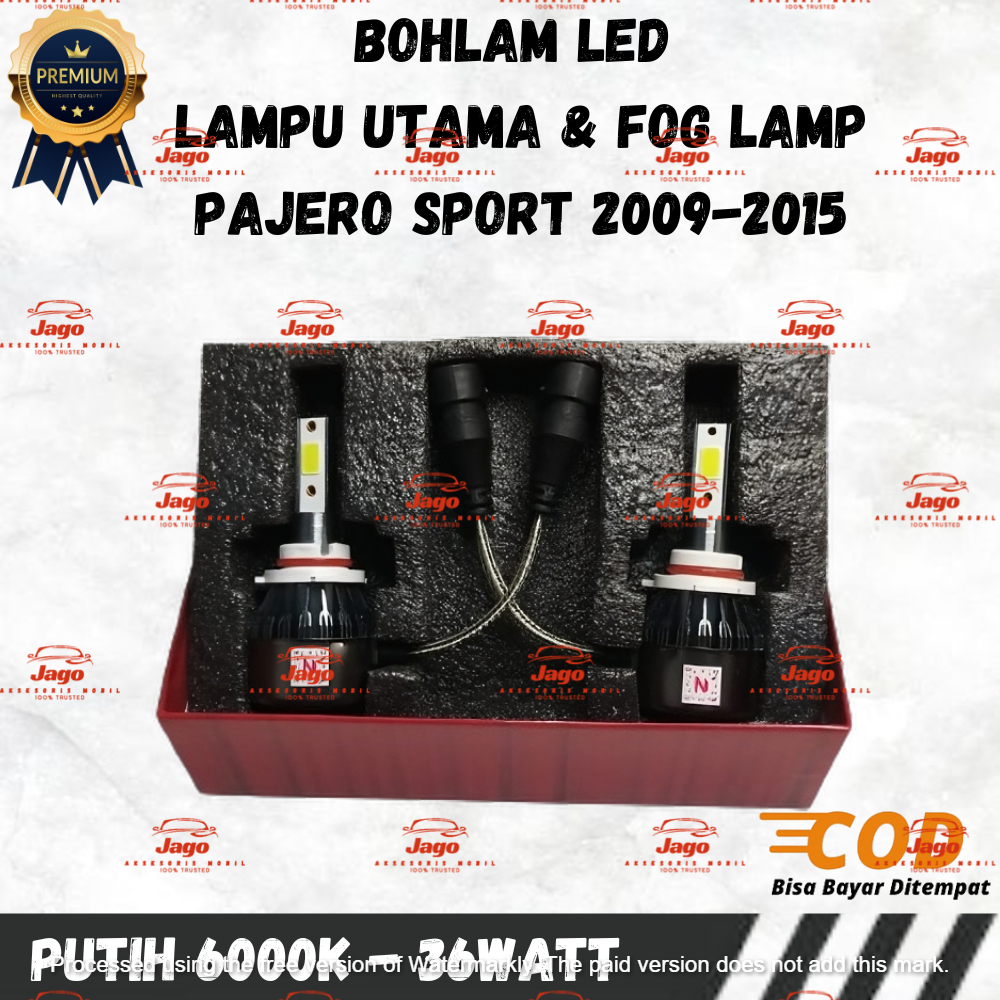 Jual BOHLAM LED LAMPU UTAMA DAN FOG LAMP MOBIL PAJERO SPORT 2009-2015 | Shopee Indonesia