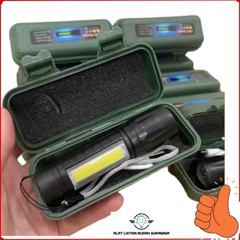 Jual Senter mini zoom in zoom out koper hijau termurah | Shopee Indonesia