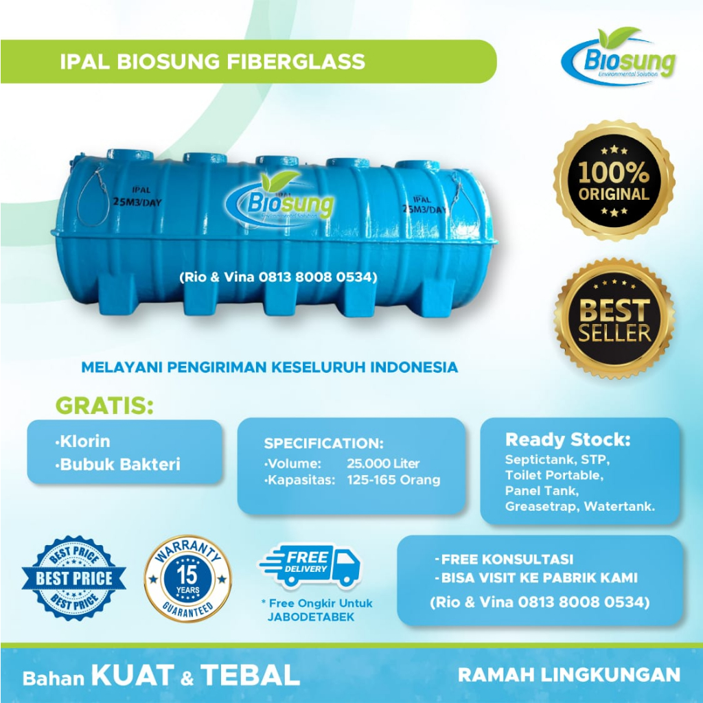 Jual IPAL Biosung - IPAL Biotech - STP 25000 Liter Biosung - STP 25000 ...