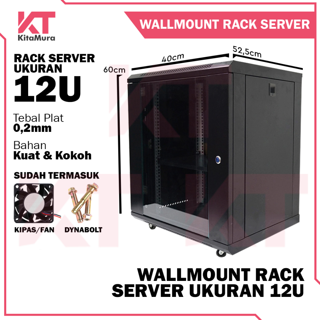 Jual Wallmount Rack 12U, Rak Server Single Door Ukuran 12U | Shopee ...