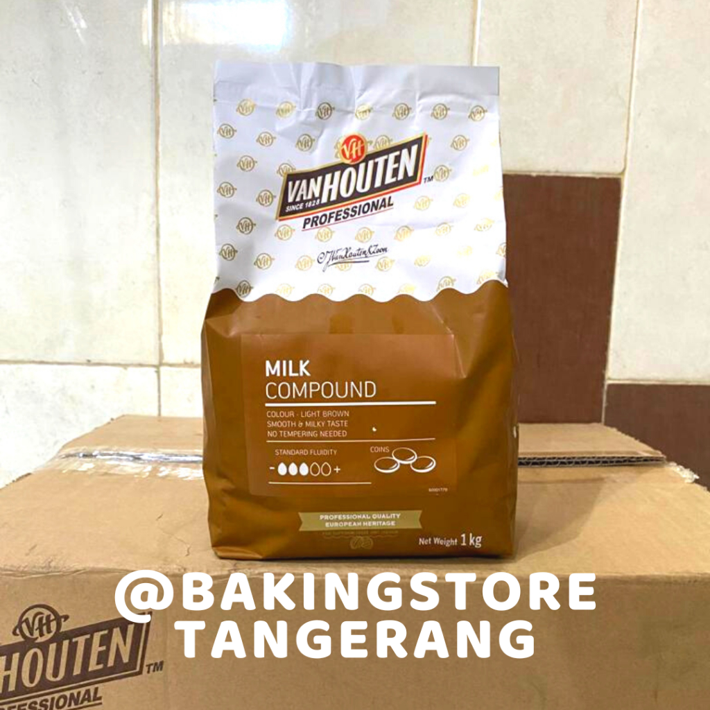 Jual Van Houten Milk Compound Coin 1 kg | Coklat Milk | Shopee Indonesia
