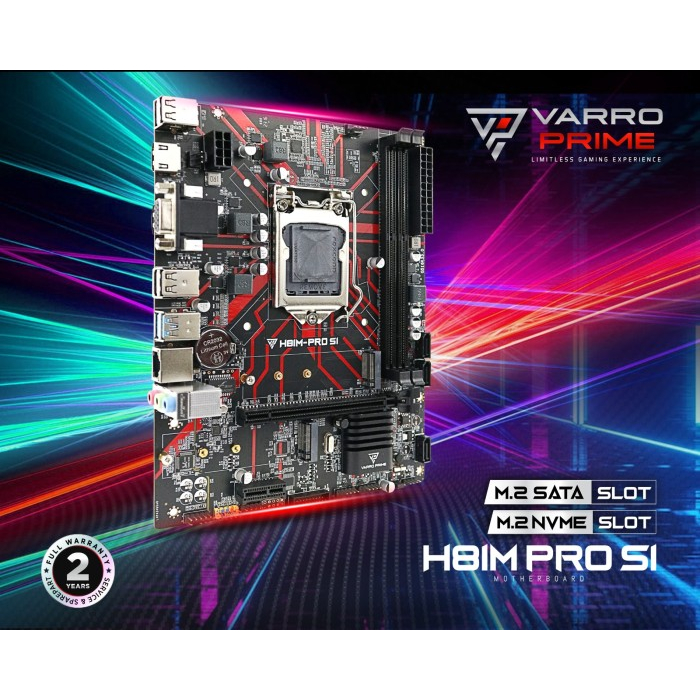 Jual MOTHERBOARD GAMING H81M PRO S1 VARRO SUPPORT NVME RESMI | Shopee Indonesia