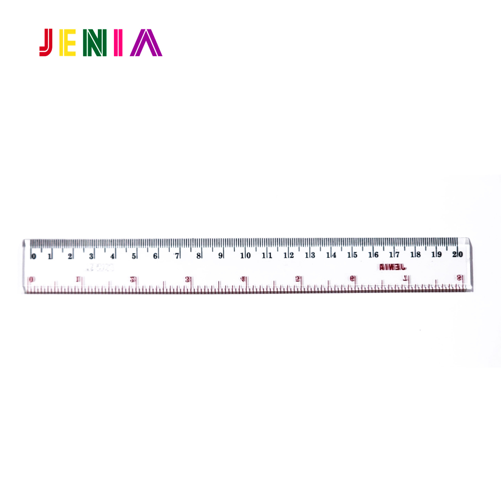 Jual Penggaris Bening Transparant Jenia Ruler 20cm | Shopee Indonesia