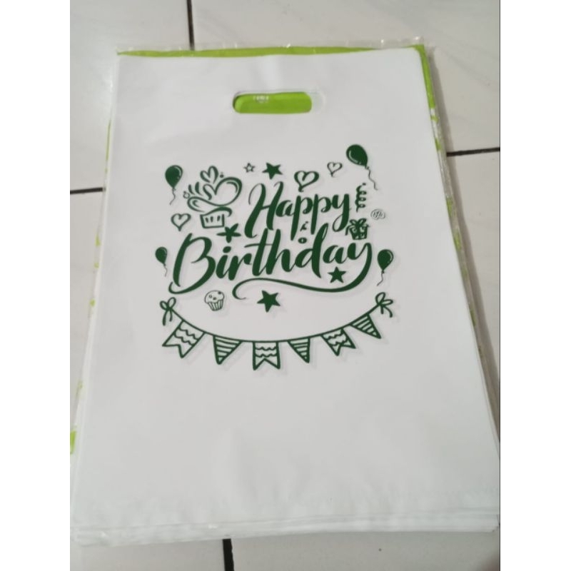 Jual (isi 10 pcs) Plastik Happy Birthday /Kantong Plastik HD Ulang ...