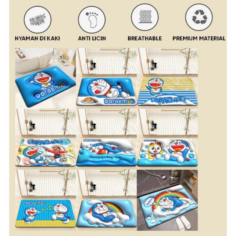 Jual Keset 3D Doraemon / Keset Kaki Doraemon / Keset Doraemon murah ...