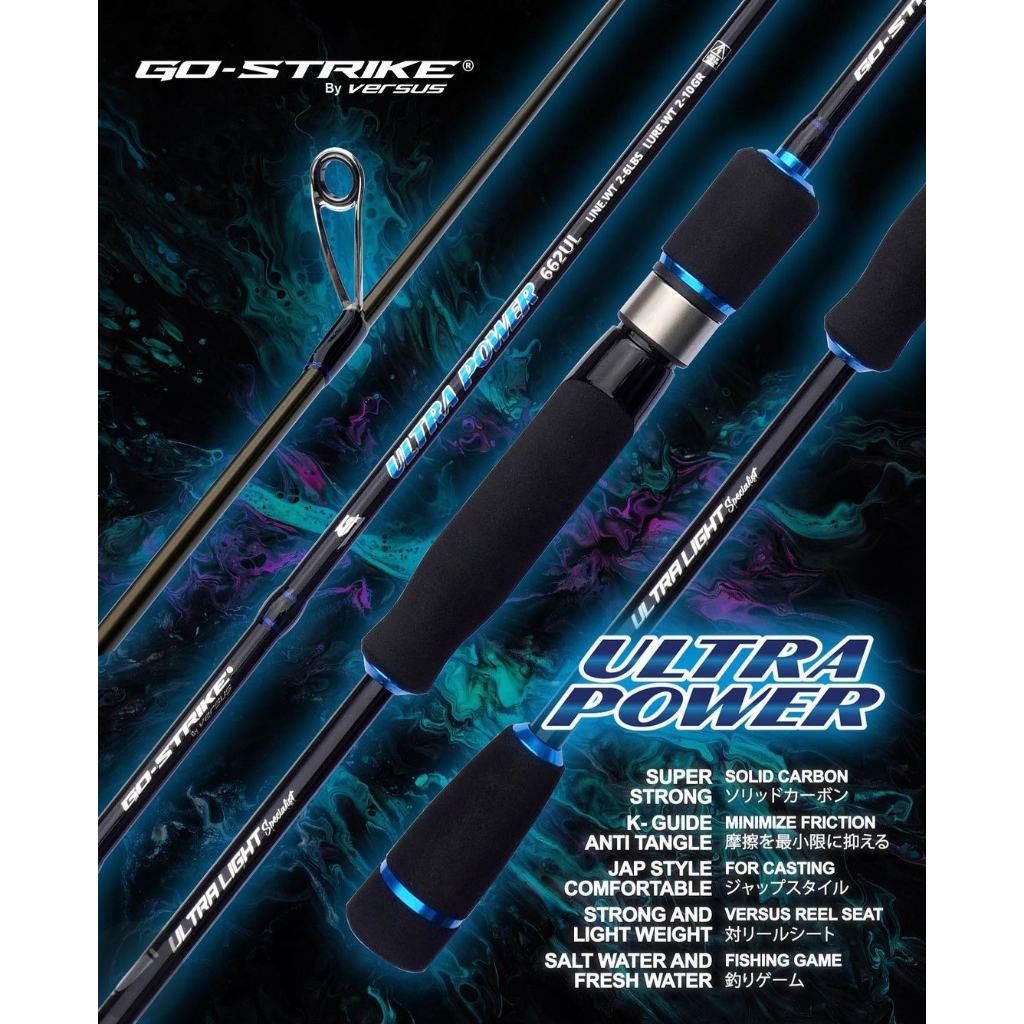 Jual joran UL versus go strike ultra power 2-6 lbs | Shopee Indonesia