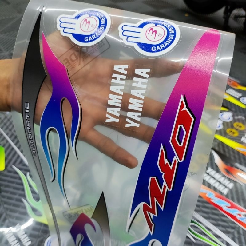 Jual striping transparan api Mio sporty | striping motor ...