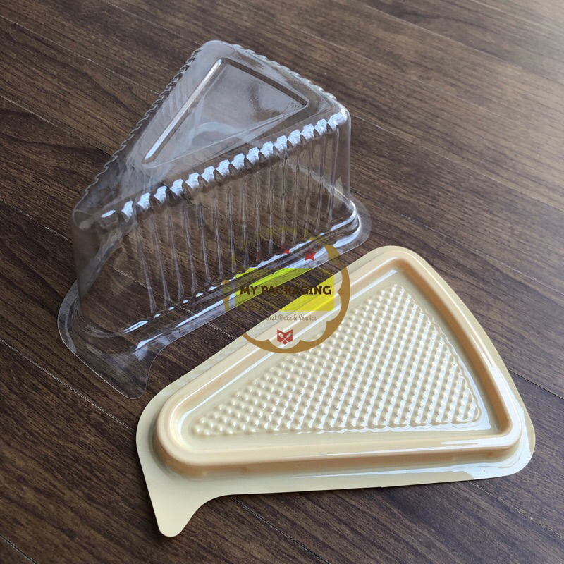 Jual Box Mika Tray Segi Tiga Mini IVORY Wadah kue Tart Cake | Shopee ...