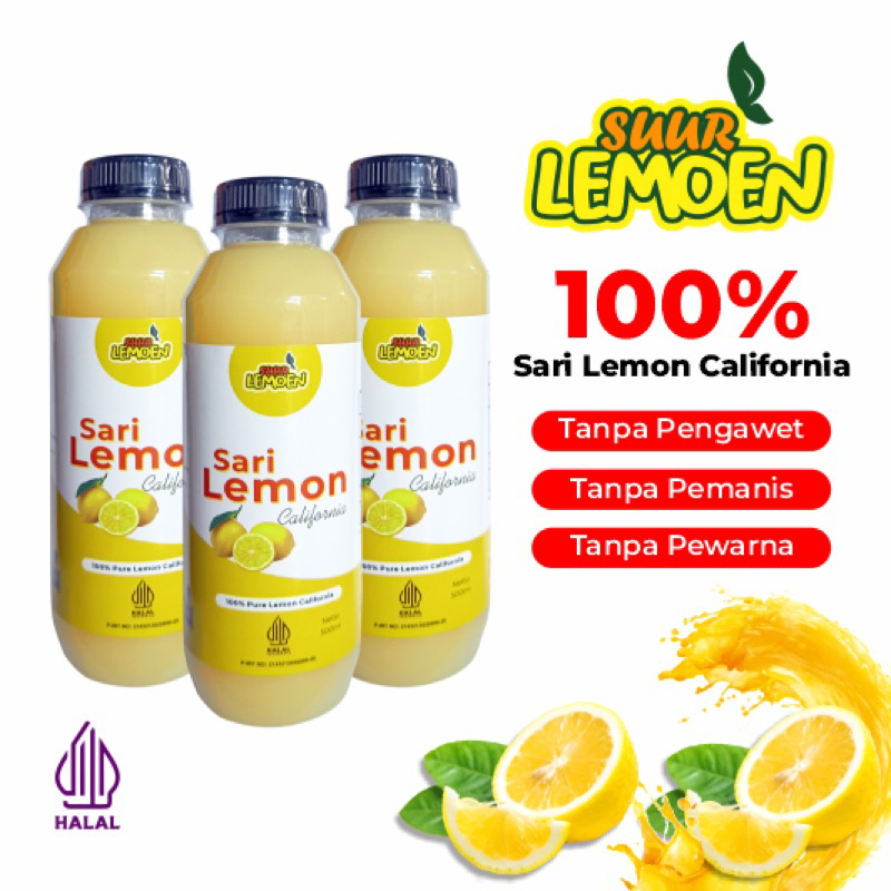 Jual Sari Lemon Fresh 100% Air Lemon Murni untuk Diet dan Detox Pure ...