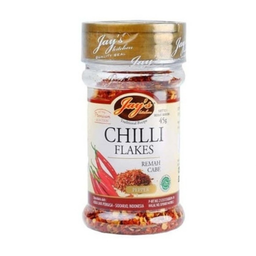 Jual JAYS CHILI FLAKES/CABE KERING KASAR 45GR DALAM BOTOL | Shopee ...