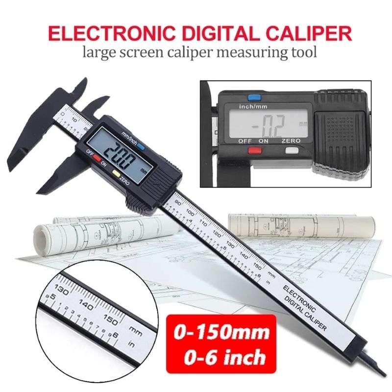 Jual jangka sorong digital LCD vernier caliper pengukur diameter luar diameter dalam kedalaman ...