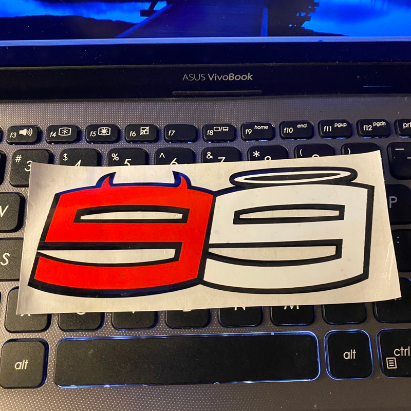 Jual cuting stiker helm jorge lorenzo angka 99 cutting sticker helm ...
